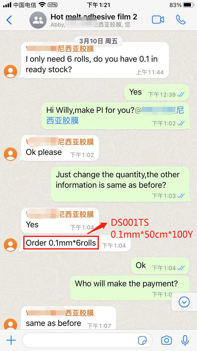 TPU High Temperature Hot Melt Thermoset Adhesive Film with Glassine ...